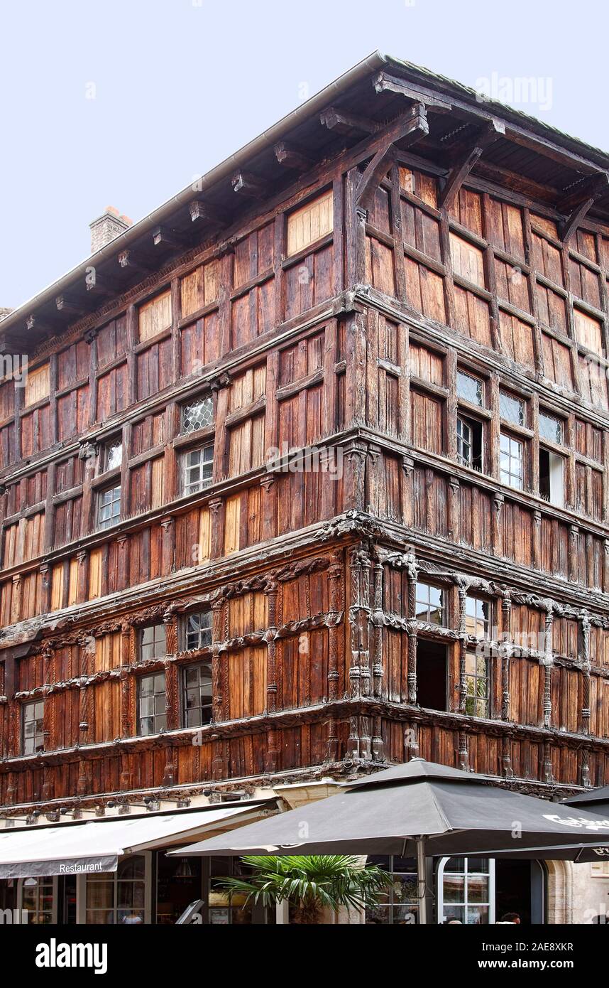 The Wooden House, Maison en Bois, 1510, old building, carved wood ...
