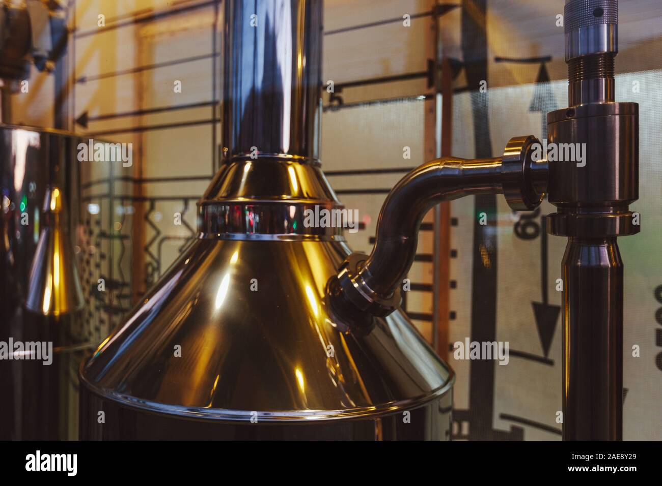 Craft beer production line in private microbrewery Stock Photo - Alamy