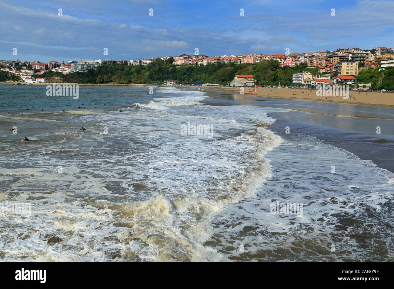 Ereaga Beach in Getxo,Bilbao City, Province of Biscay, Spain Stock ...