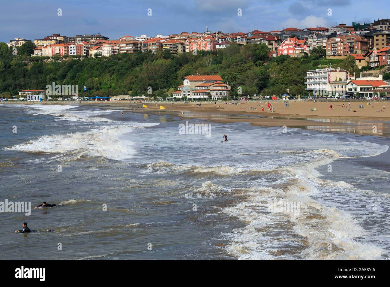 Ereaga Beach in Getxo,Bilbao City, Province of Biscay, Spain Stock ...