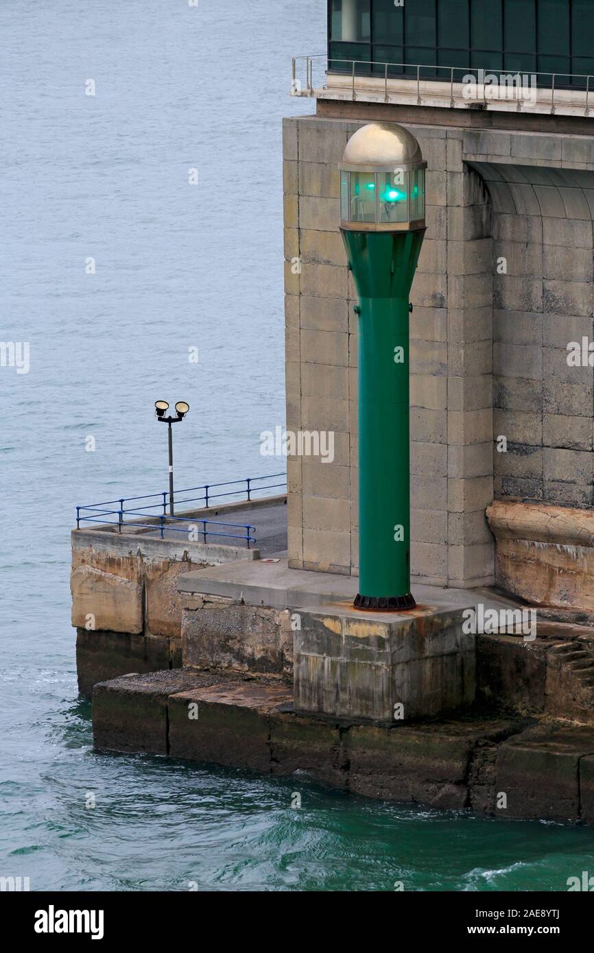 Lighthouse in Santurtzi, Port of Bilbao, Spain Stock Photo - Alamy