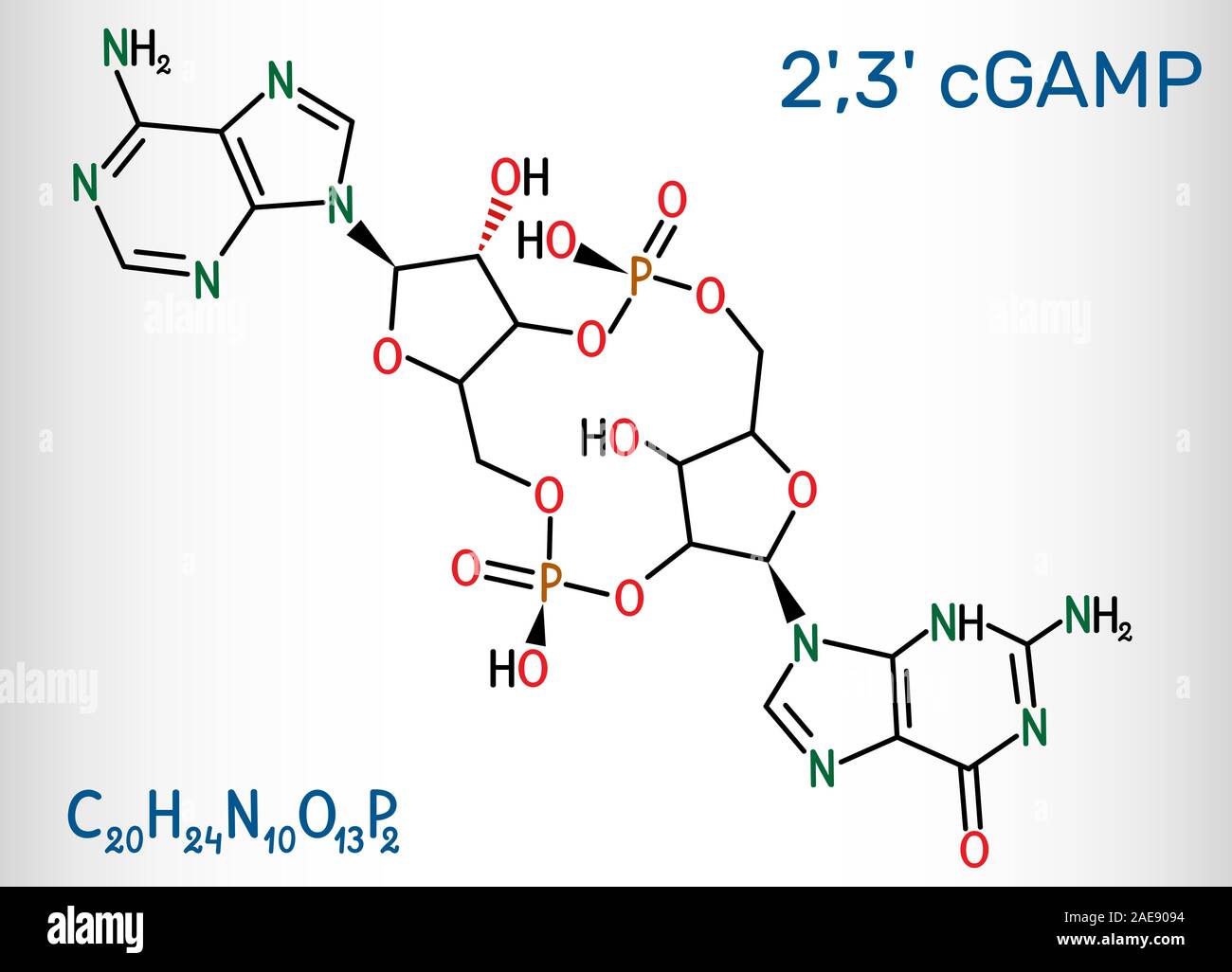 C Gmp Amp 2 3 Cgamp Cyclic Guanosine Monophosphate Adenosine Monophosphate Molecule