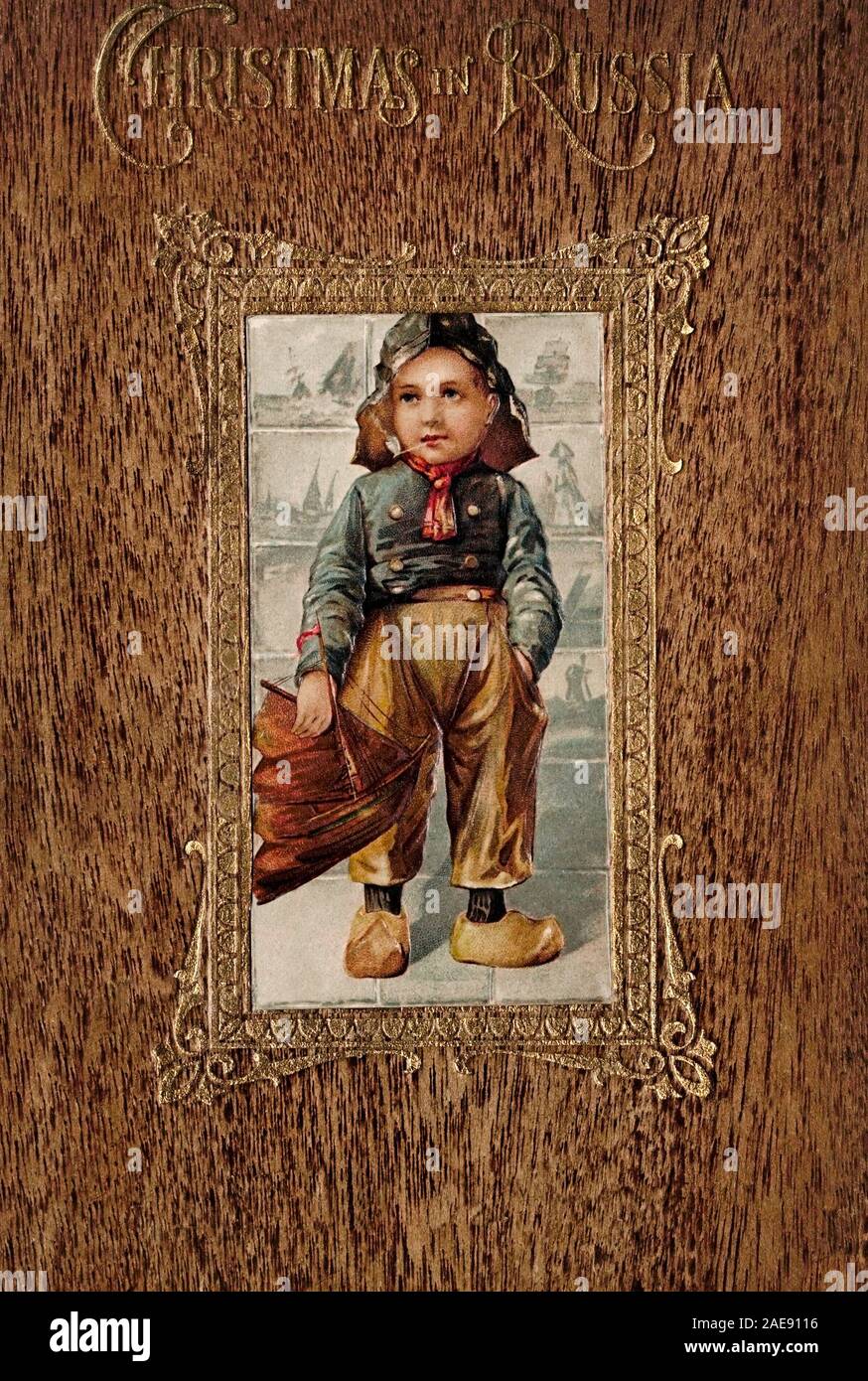 vintage Christmas themed illustration art Stock Photo - Alamy