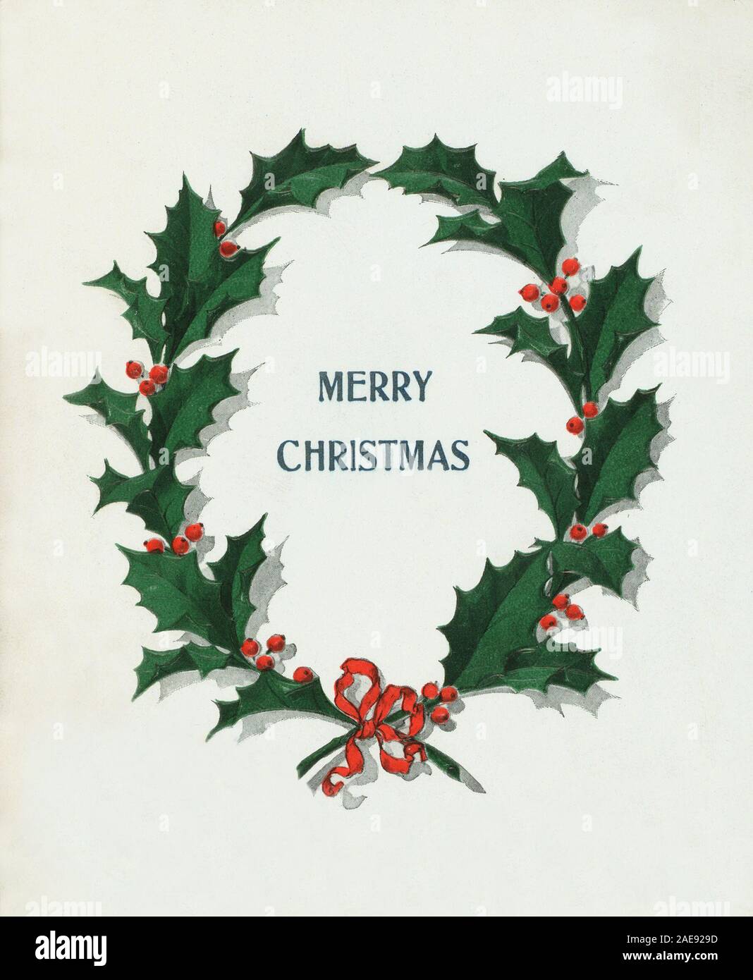 vintage christmas themed illustration Stock Photo - Alamy