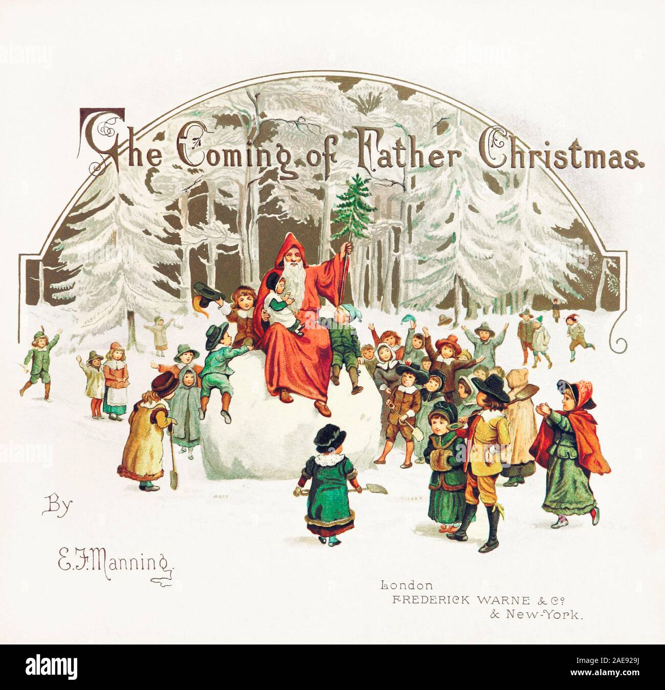 vintage christmas themed illustration Stock Photo - Alamy