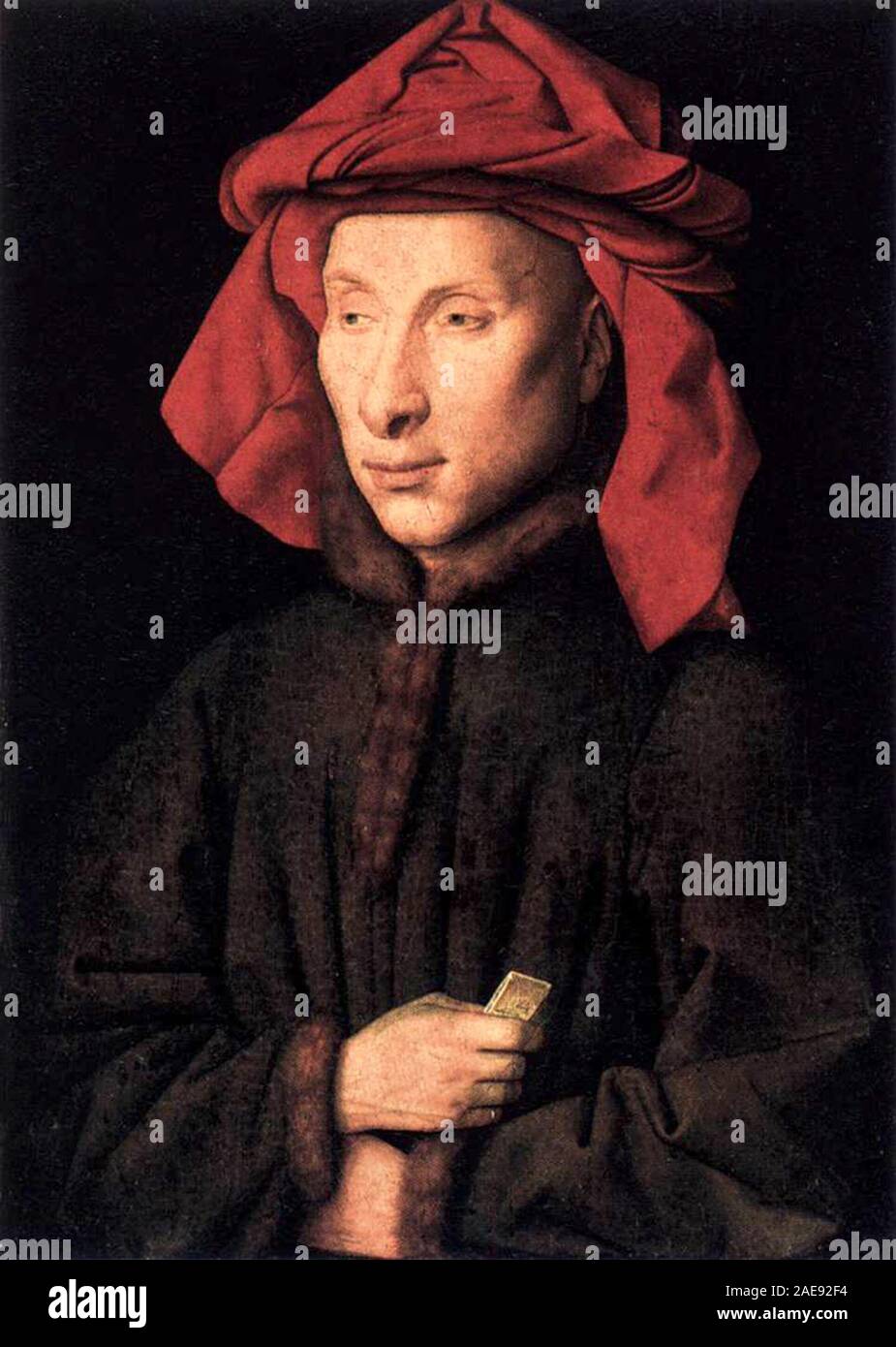 Giovanni di Nicolao Arnolfini, portrait by Jan van Eyck 1438 Stock ...