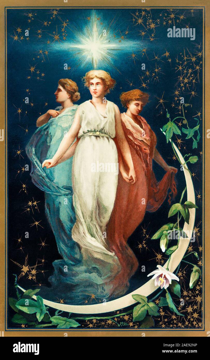 vintage christmas themed illustration Stock Photo - Alamy