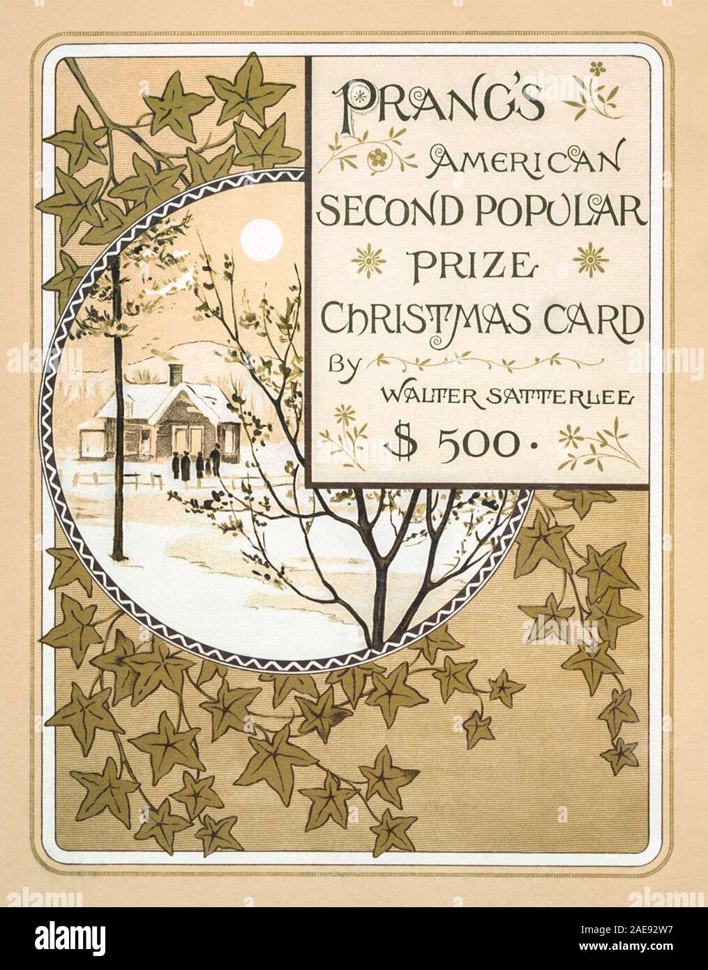 vintage Christmas themed illustration art Stock Photo - Alamy