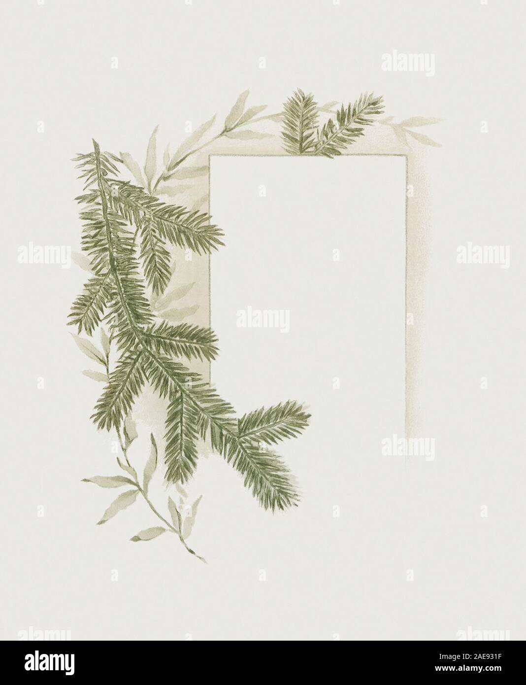 vintage christmas themed illustration Stock Photo - Alamy