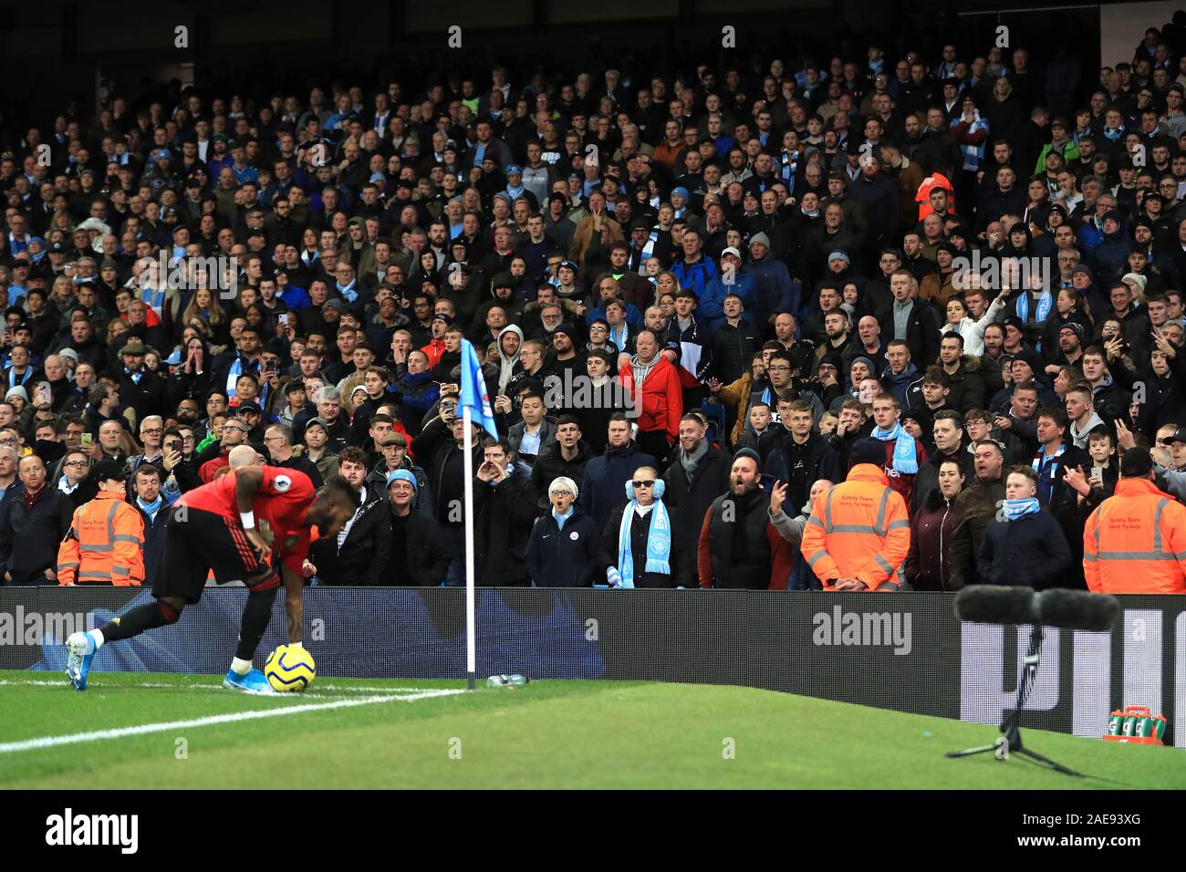 Manchester United's Fred takes a corner kick during the Premier League ...