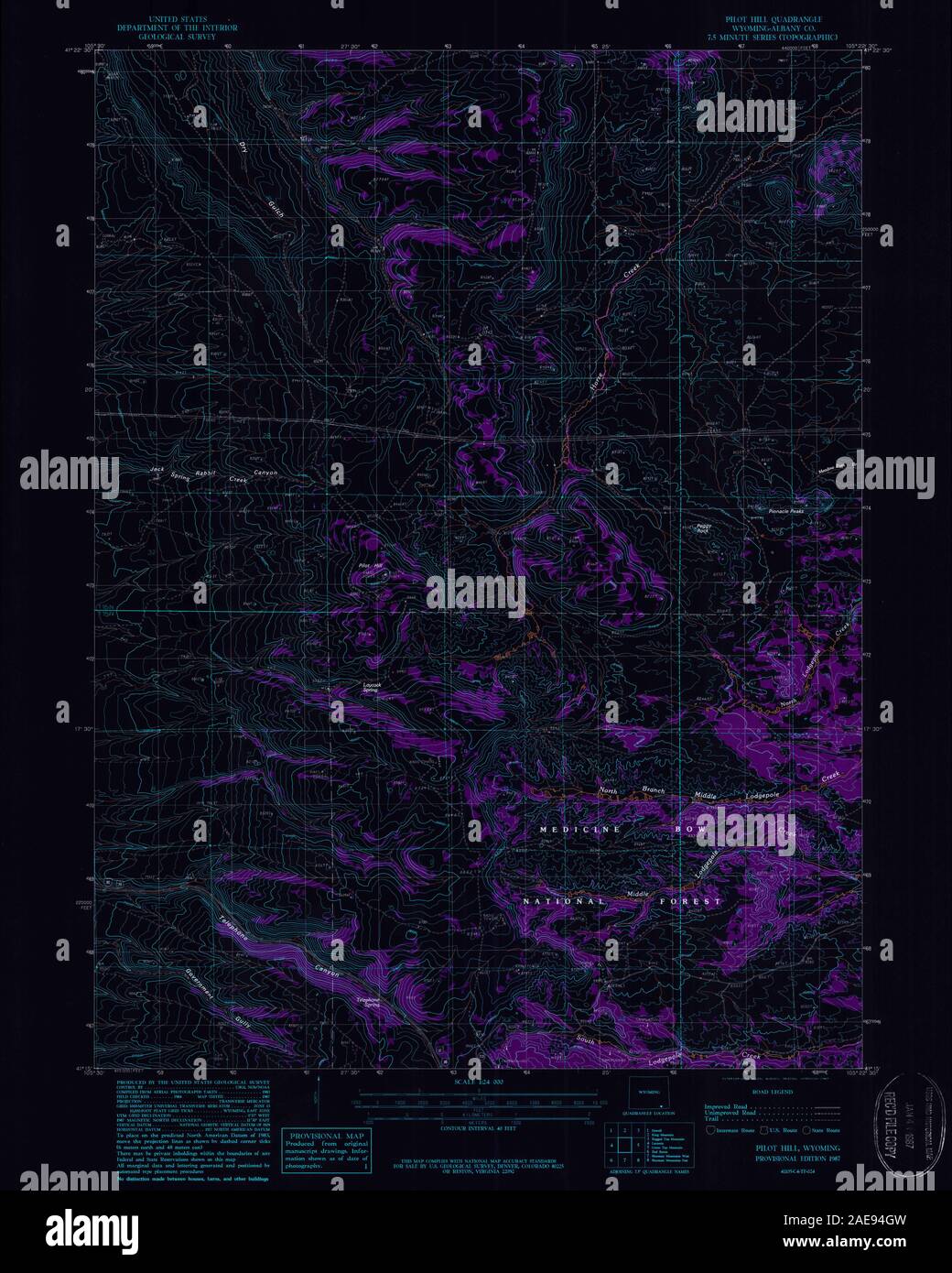 WY Pilot Hill 340860 1987 24000 Inverted Restoration Stock Photo - Alamy