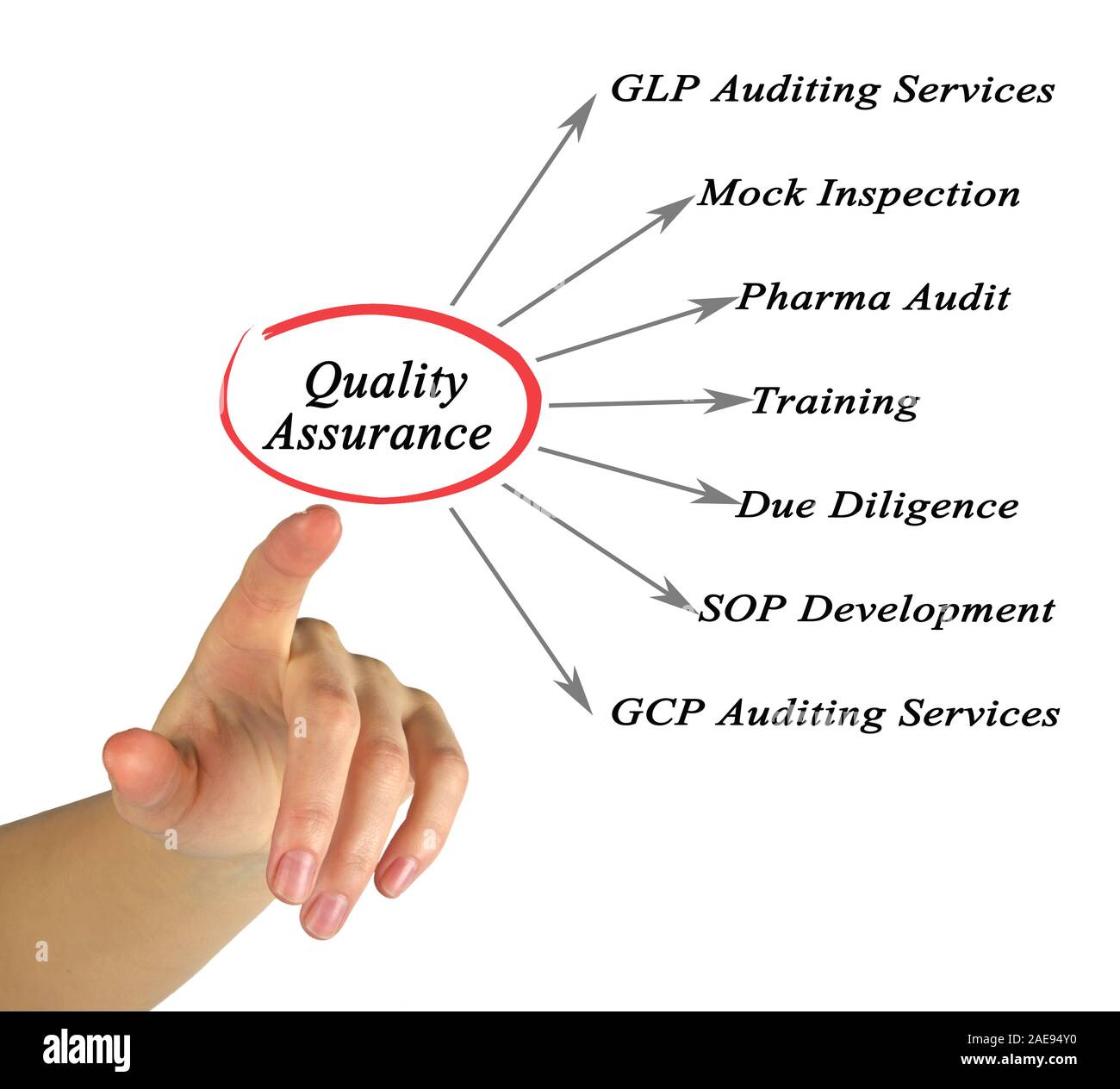 Diagram of Quality Assurance Stock Photo - Alamy