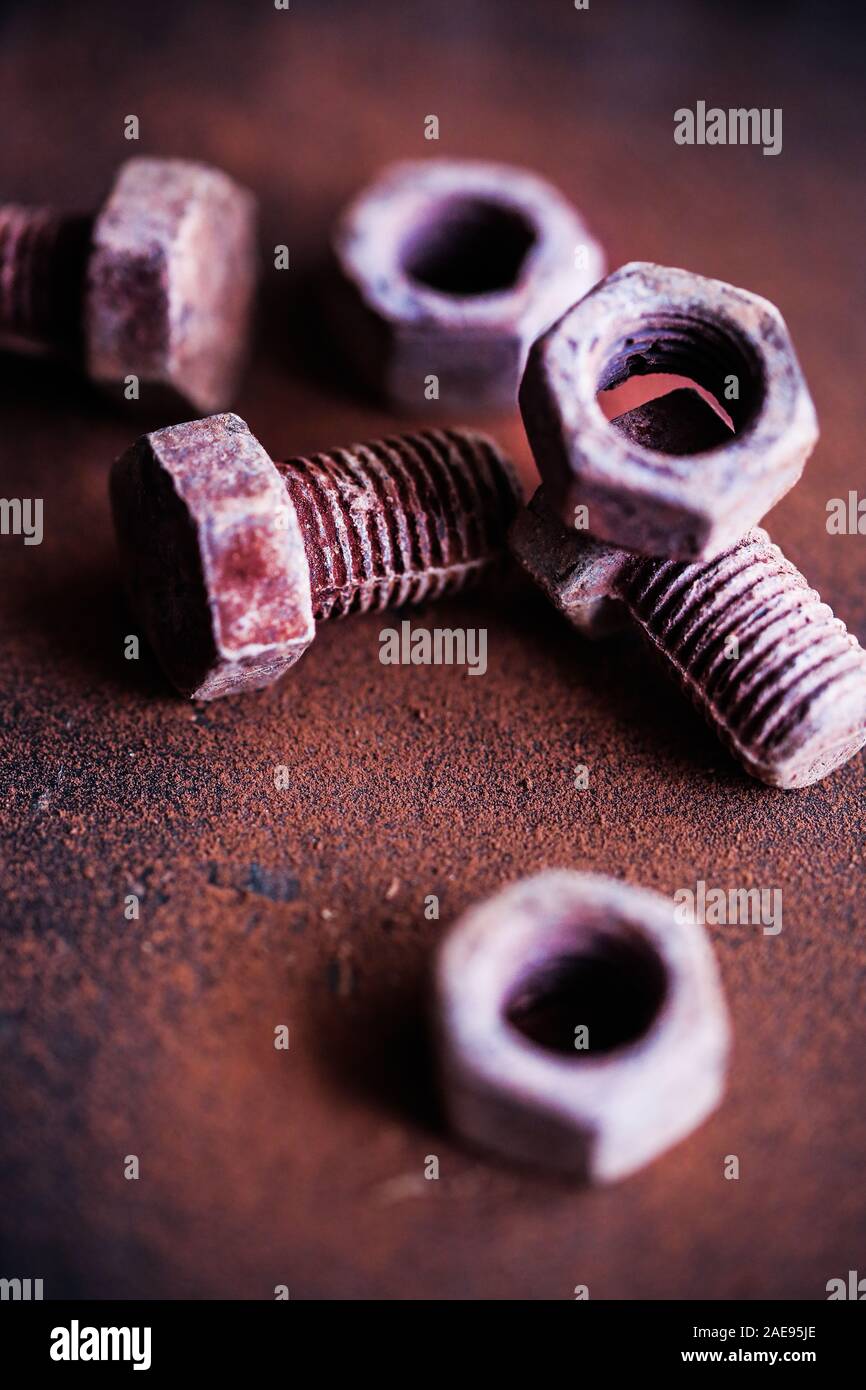 Chocolate bolts and nuts Stock Photo - Alamy