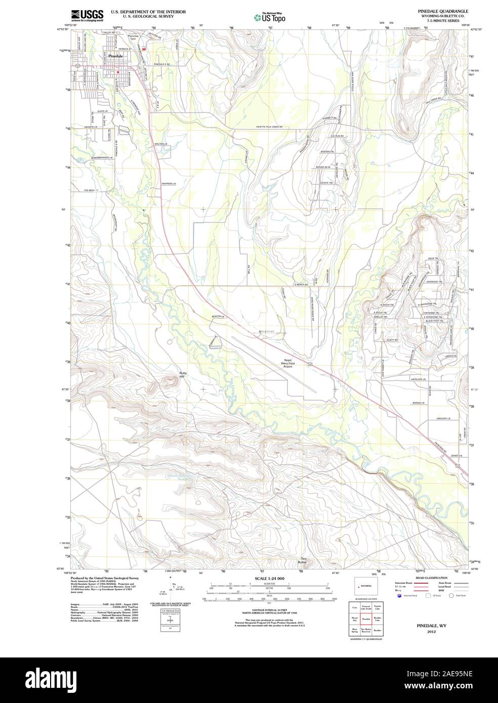 Pinedale map hi-res stock photography and images - Alamy