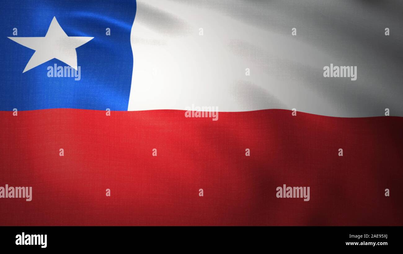 Chile flag waving with the wind, 3D illustration Stock Photo - Alamy