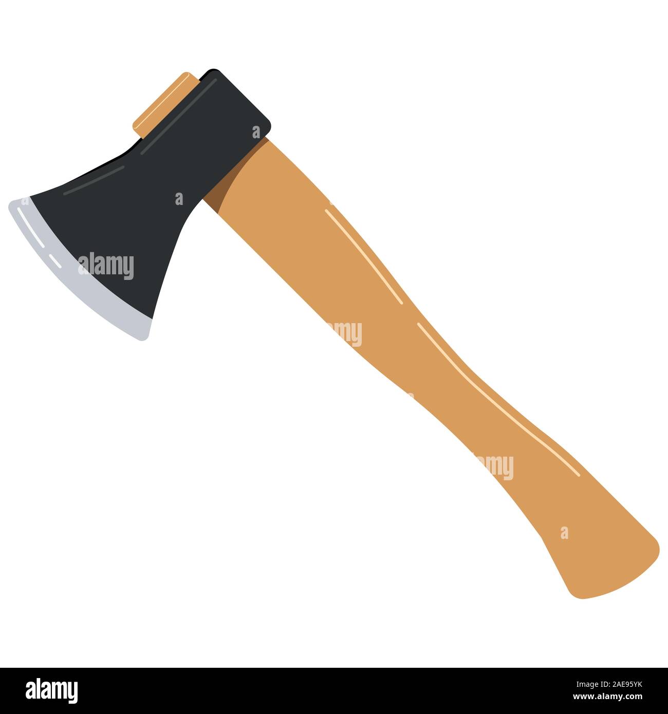 Axe icon isolated on white background flat design cartoon style vector ...