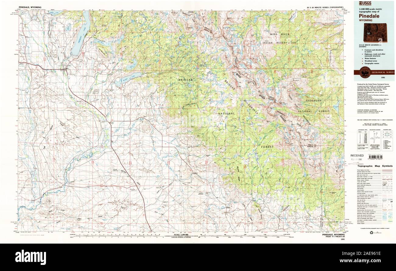 Pinedale map hi-res stock photography and images - Alamy