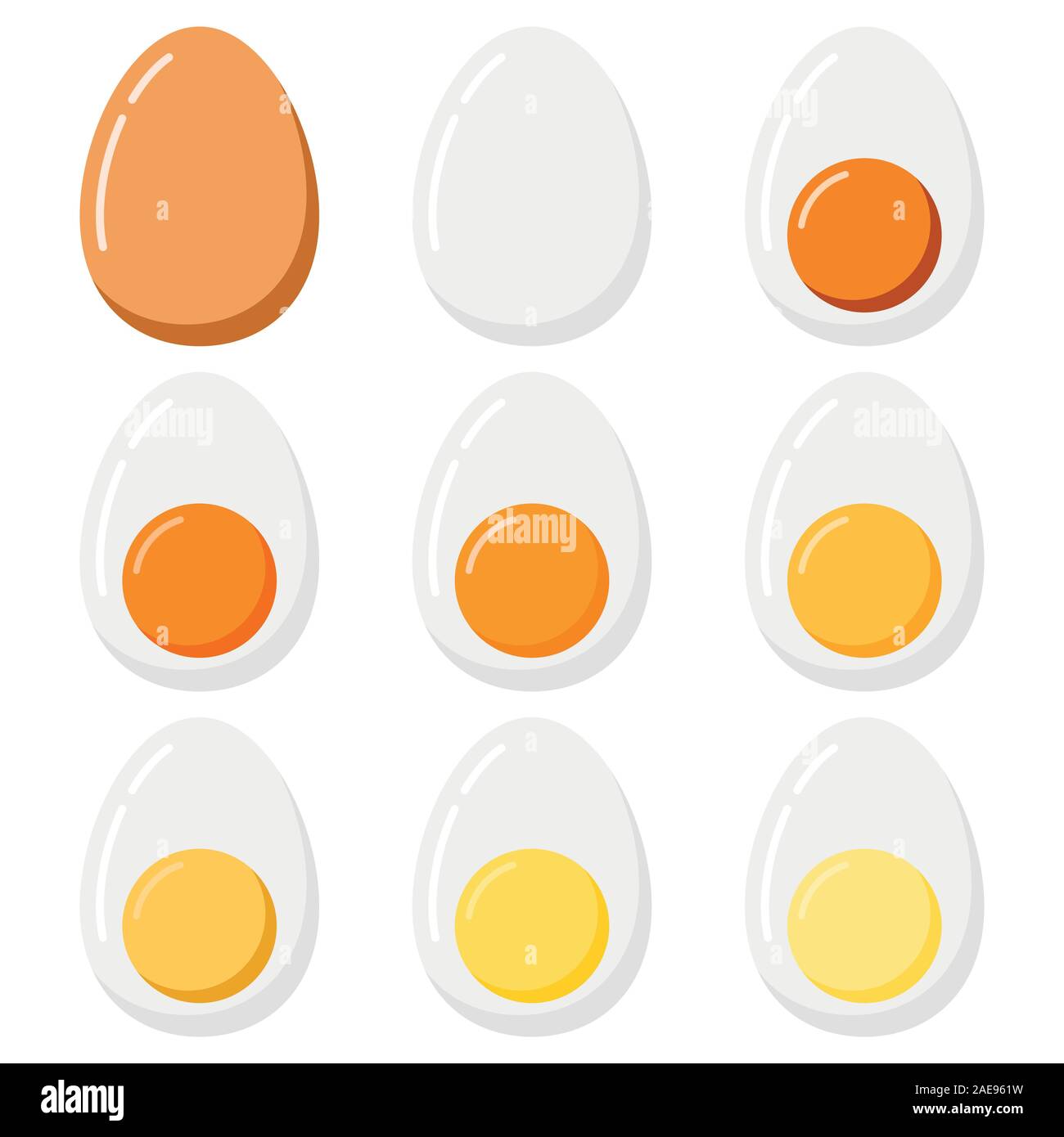 Medium soft boiled eggs Stock Vector Images - Alamy