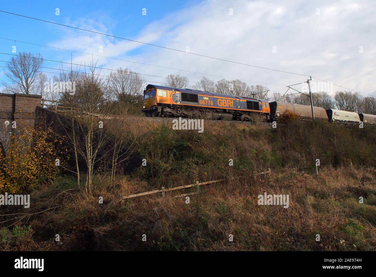 GBRF Class 66 66776 Joanne hauls Bletchley Cemex GBRF to Peak Forest ...