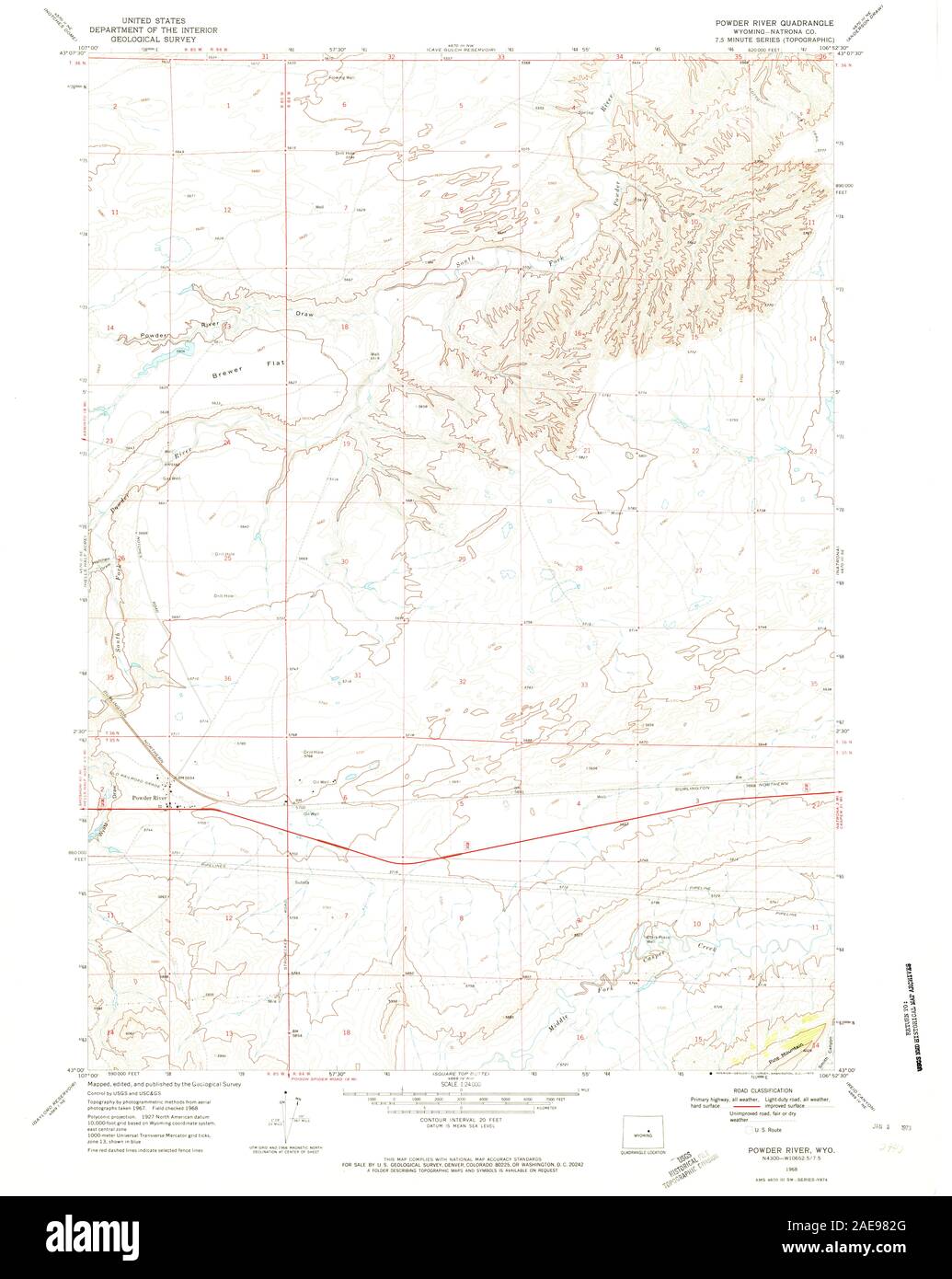 Map of powder river hi-res stock photography and images - Alamy