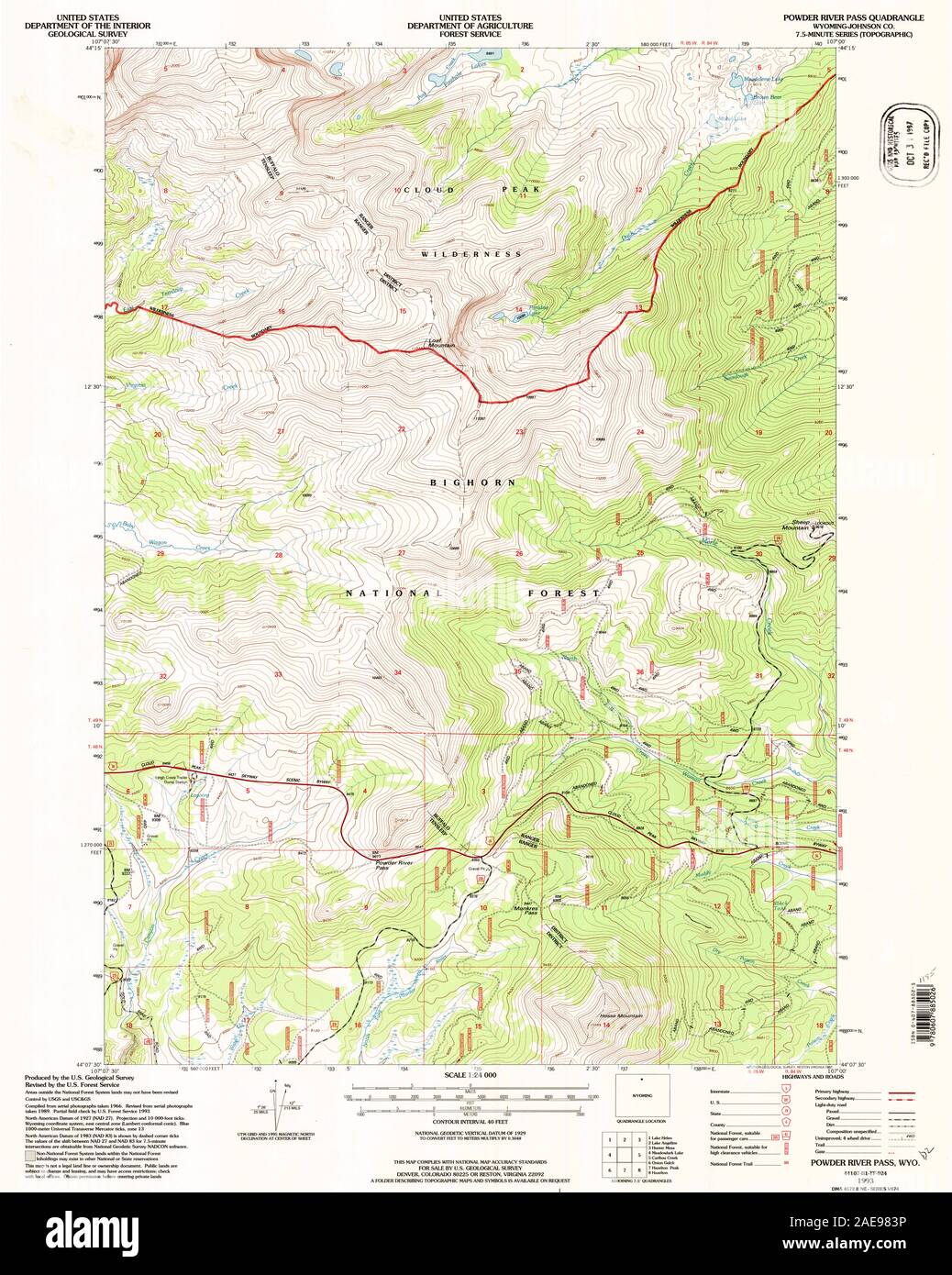 Map of powder river hi-res stock photography and images - Alamy