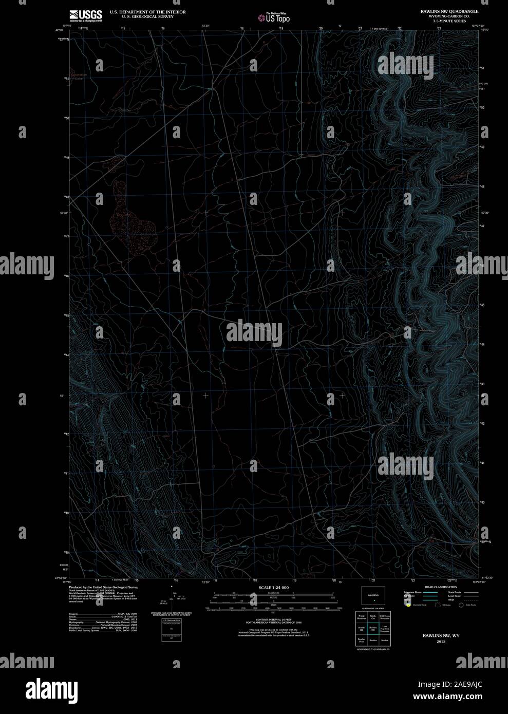 Map of rawlins hi-res stock photography and images - Alamy