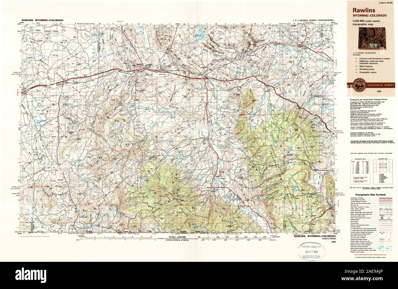 Map of rawlins hi-res stock photography and images - Alamy