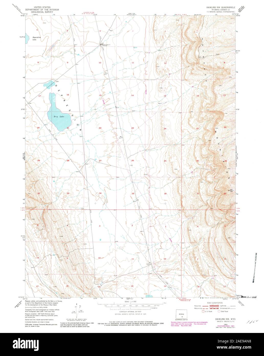 Rawlins map Cut Out Stock Images & Pictures - Alamy