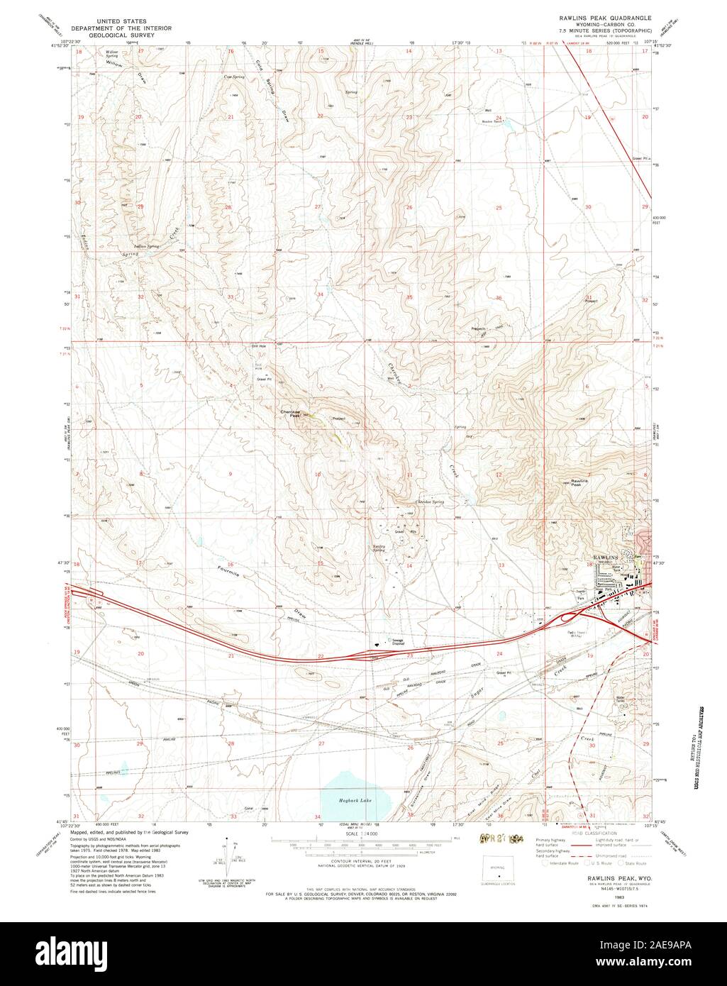 Rawlins map Cut Out Stock Images & Pictures - Alamy