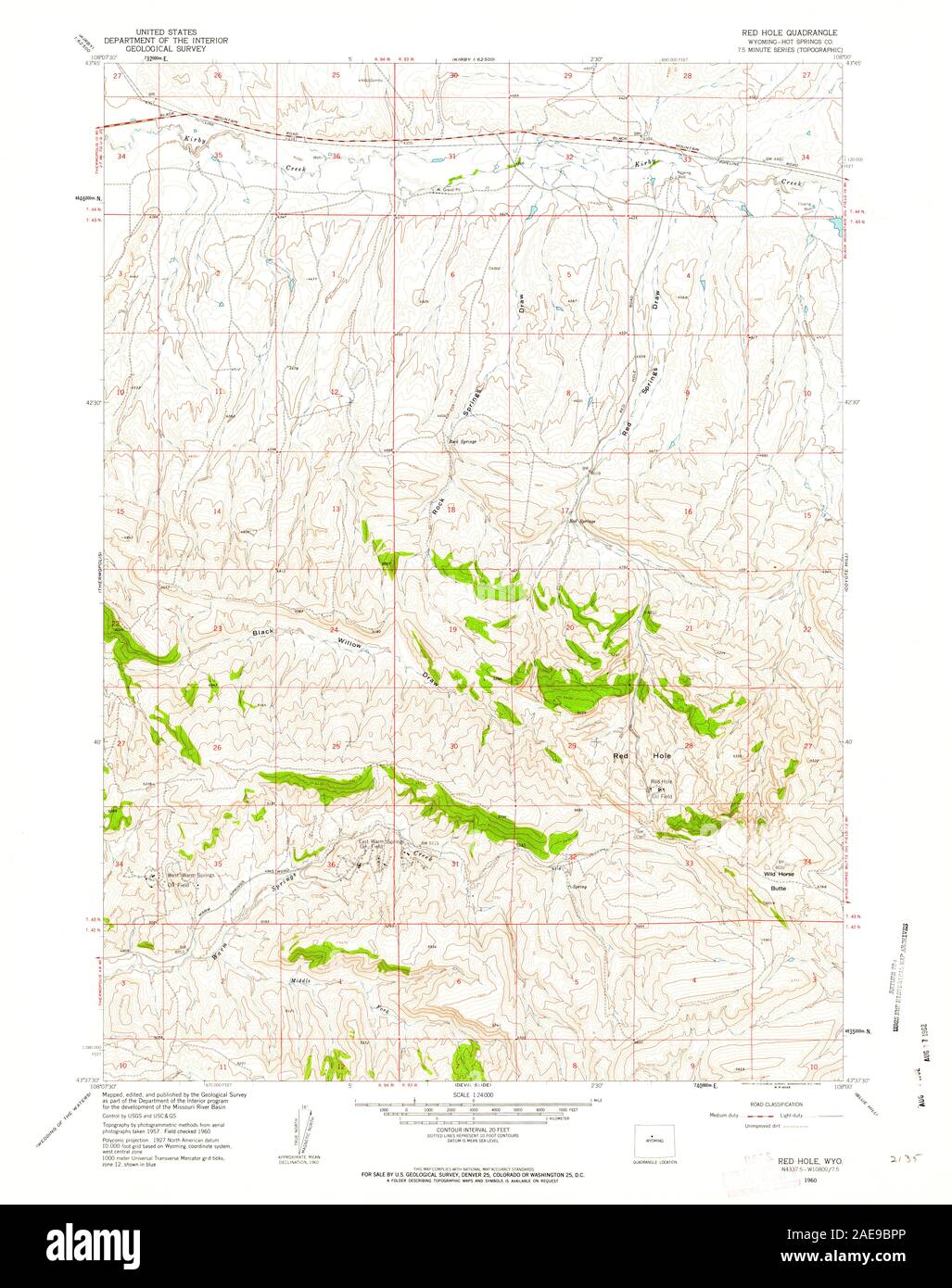 WY Red Hole 341048 1960 24000 Restoration Stock Photo - Alamy