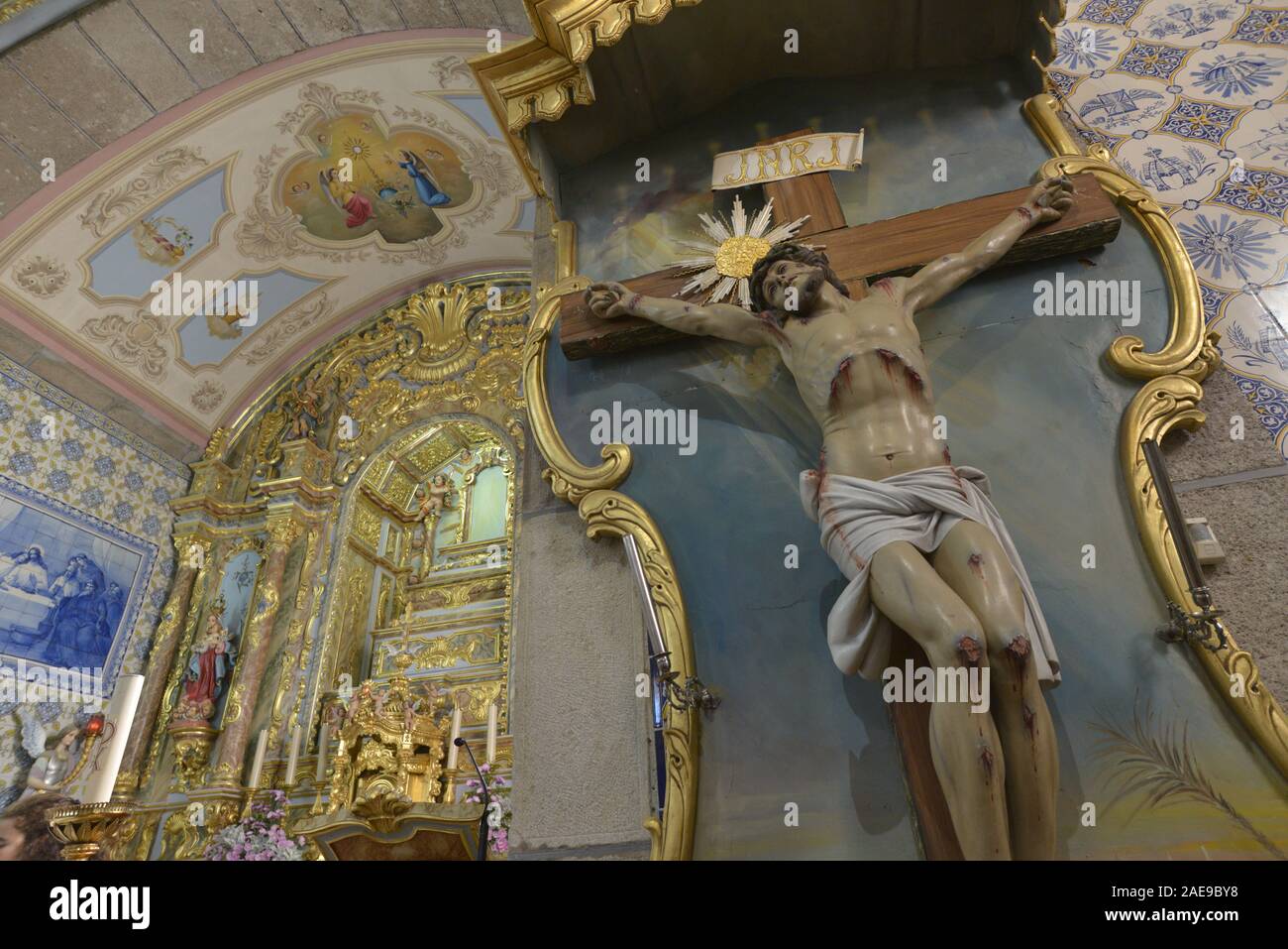 Jesus Christ image in a portuguese catholic church Stock Photo - Alamy