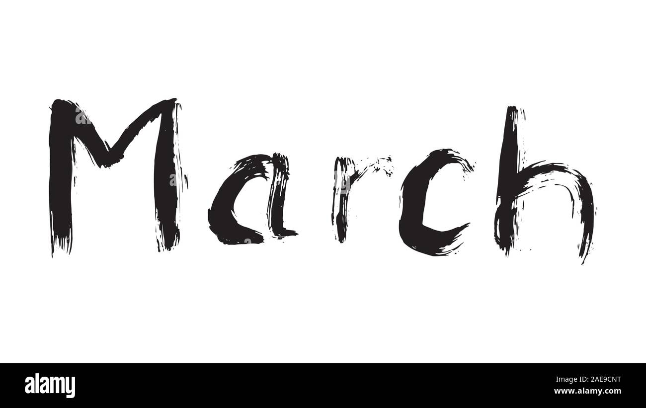 The names of the months drawn with a brush Stock Vector Image & Art - Alamy