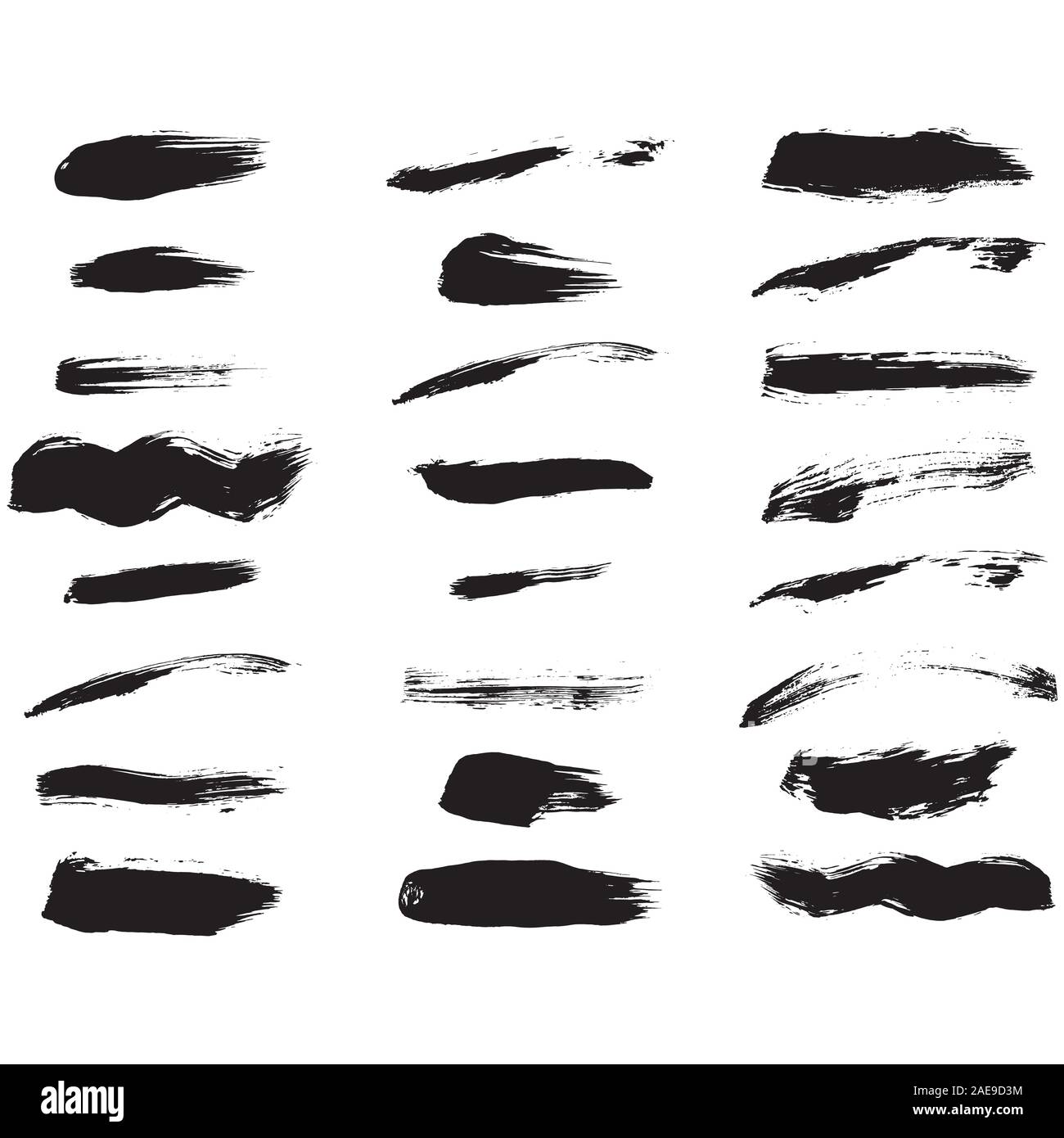 Abstract shapes and signs drawn by a brush Stock Vector Image & Art - Alamy