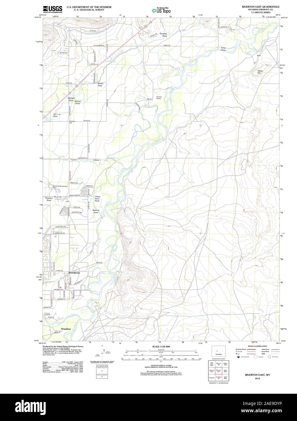 Map of riverton Cut Out Stock Images & Pictures - Alamy