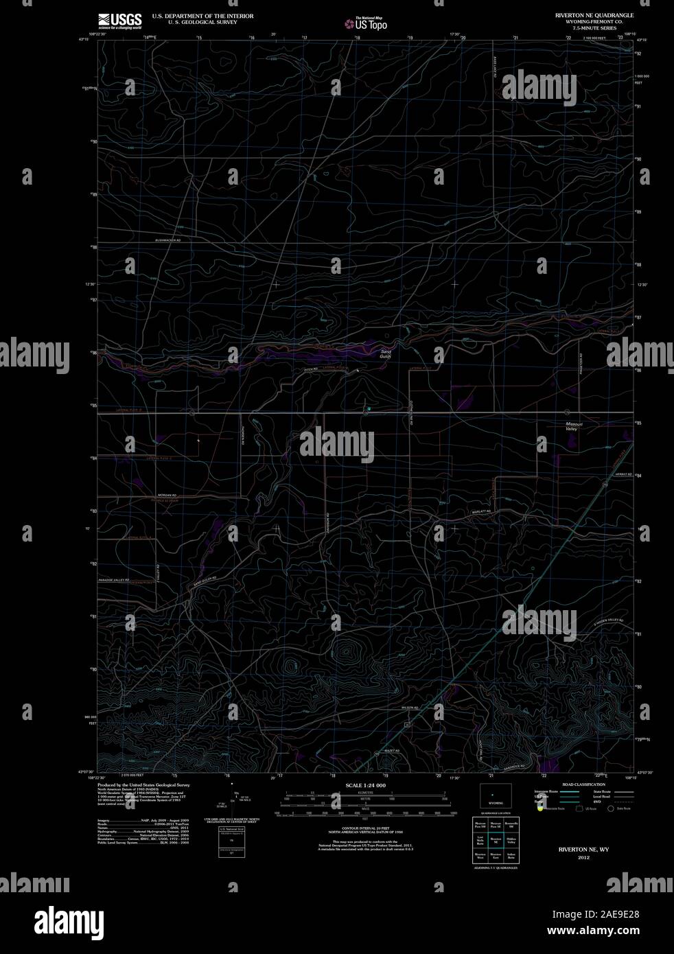 Map of riverton hi-res stock photography and images - Alamy