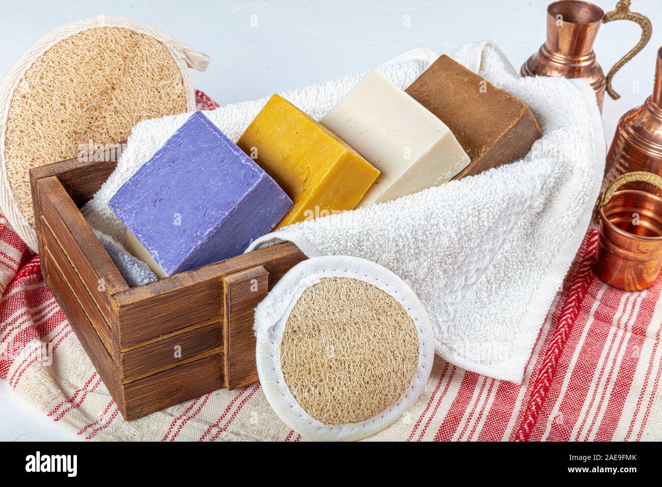 Three natural handmade soap. Beautiful soaps made from Lavender, Coffee ...