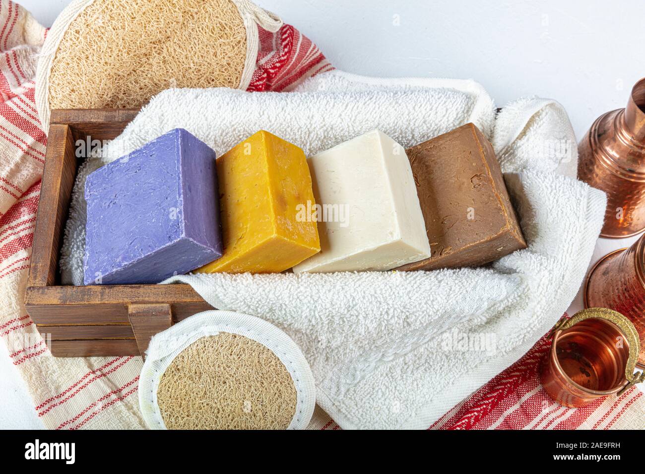 Three natural handmade soap. Beautiful soaps made from Lavender, Coffee ...
