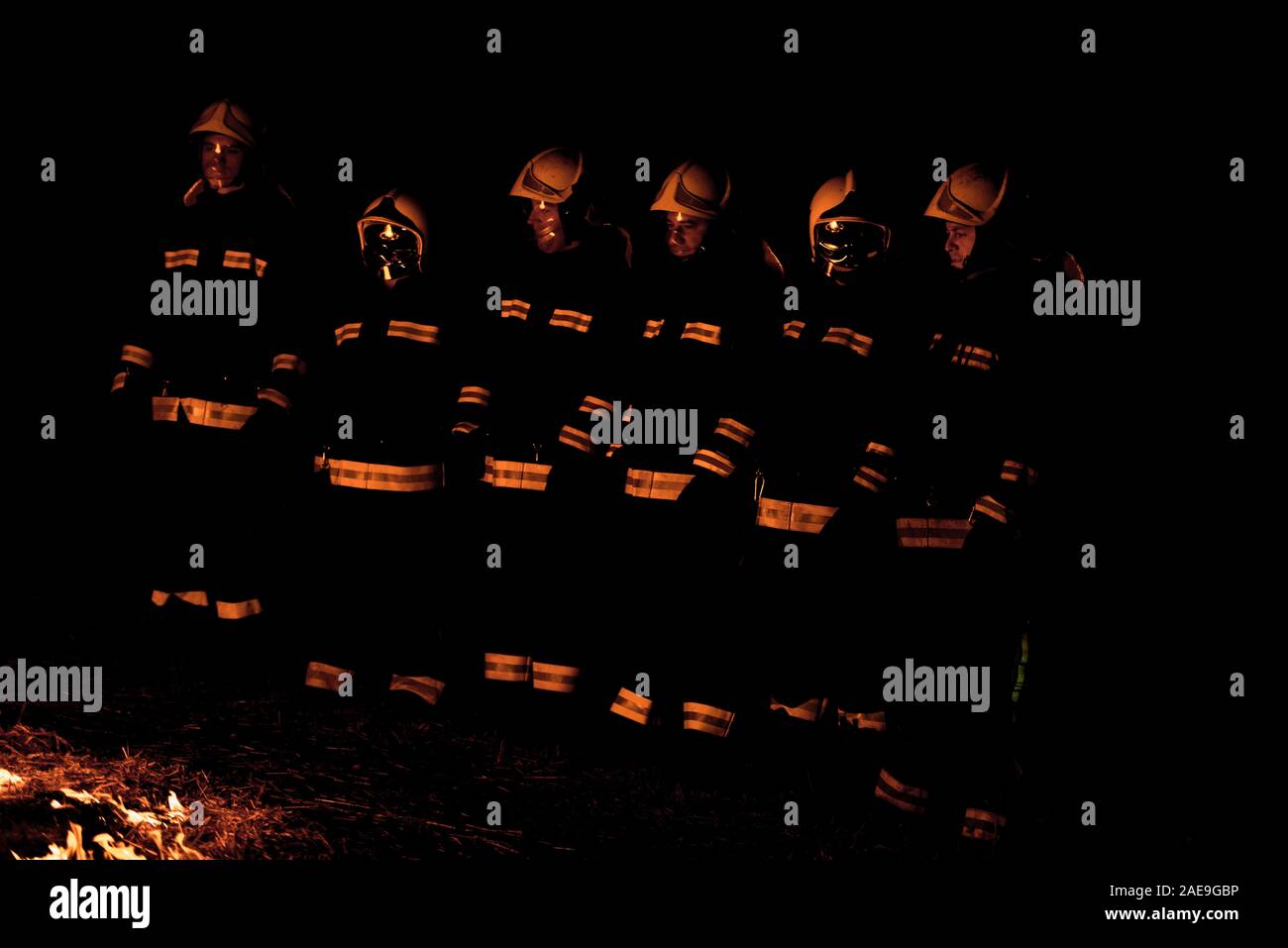 Firefighter fire station night hi-res stock photography and images - Alamy