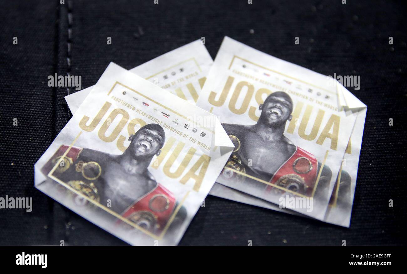 Anthony Joshua confetti after he reclaimed the IBF, WBA, WBO & IBO ...
