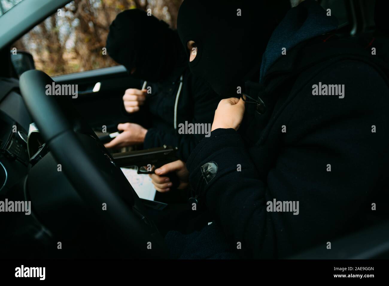 Map on car mask hi-res stock photography and images - Alamy