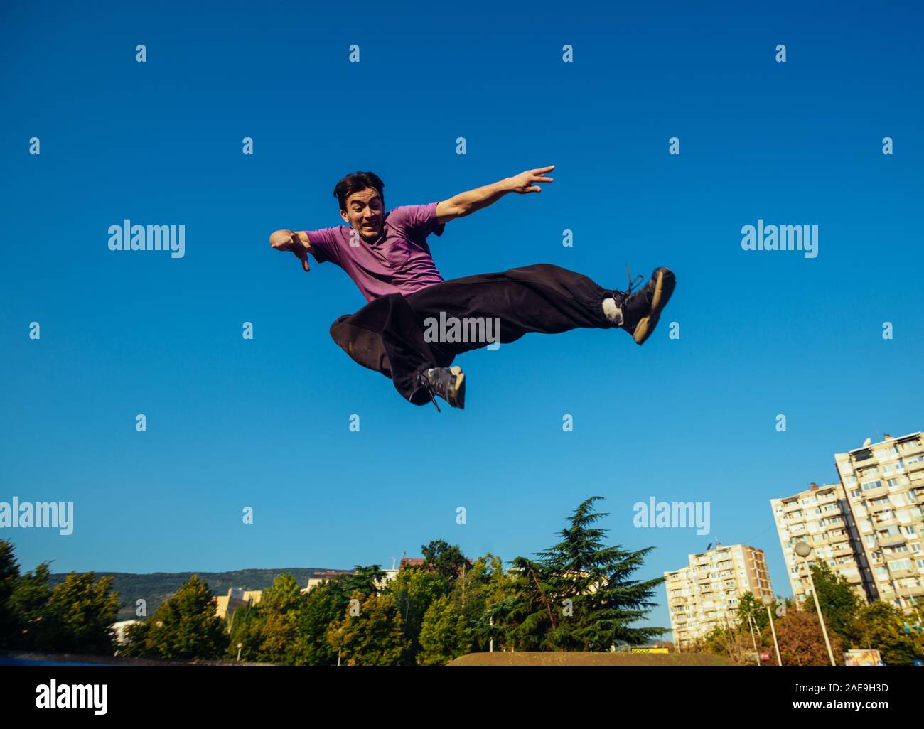 Flip backflip flying freedom hi-res stock photography and images - Alamy