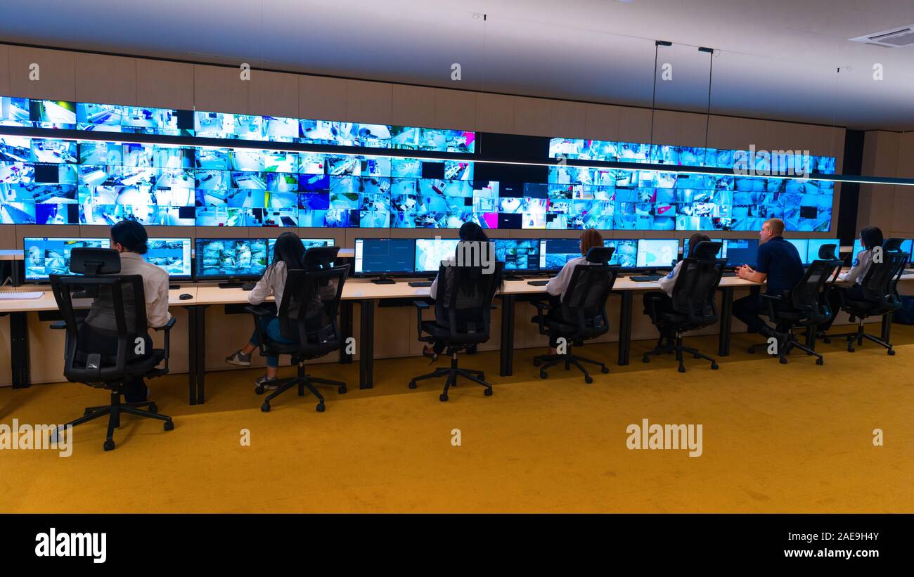 Control room monitors blurred hi-res stock photography and images - Alamy