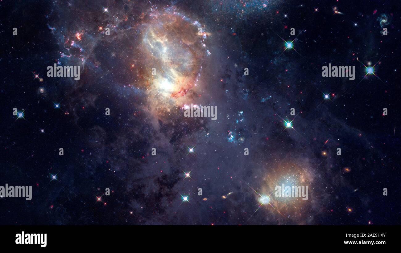 Infinite space background with nebulas and stars. This image elements ...