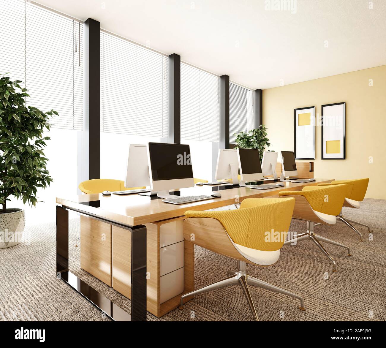 Yellow interior design hi-res stock photography and images - Alamy