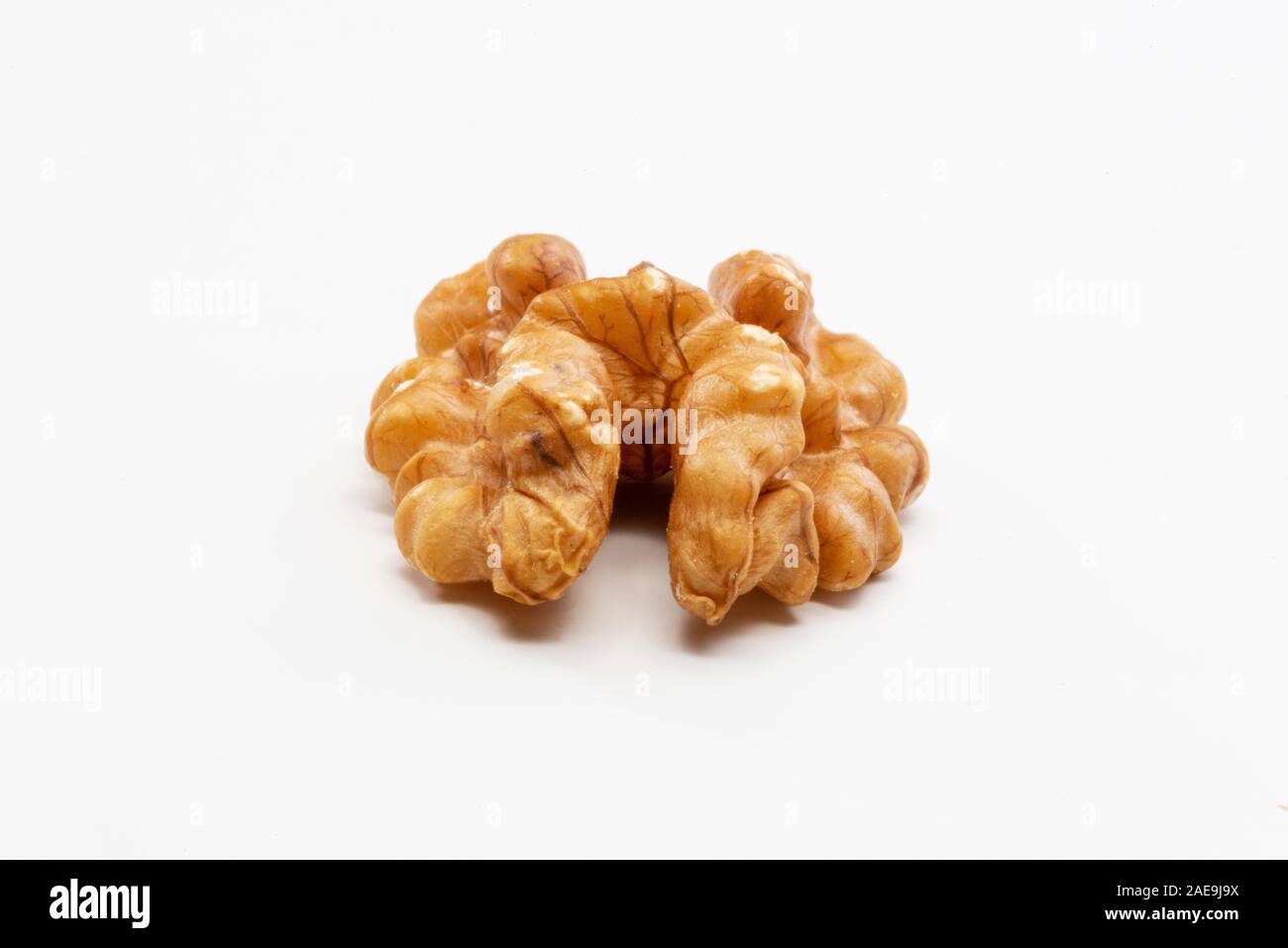 Macro peeled walnut kernel Cut Out Stock Images & Pictures - Alamy