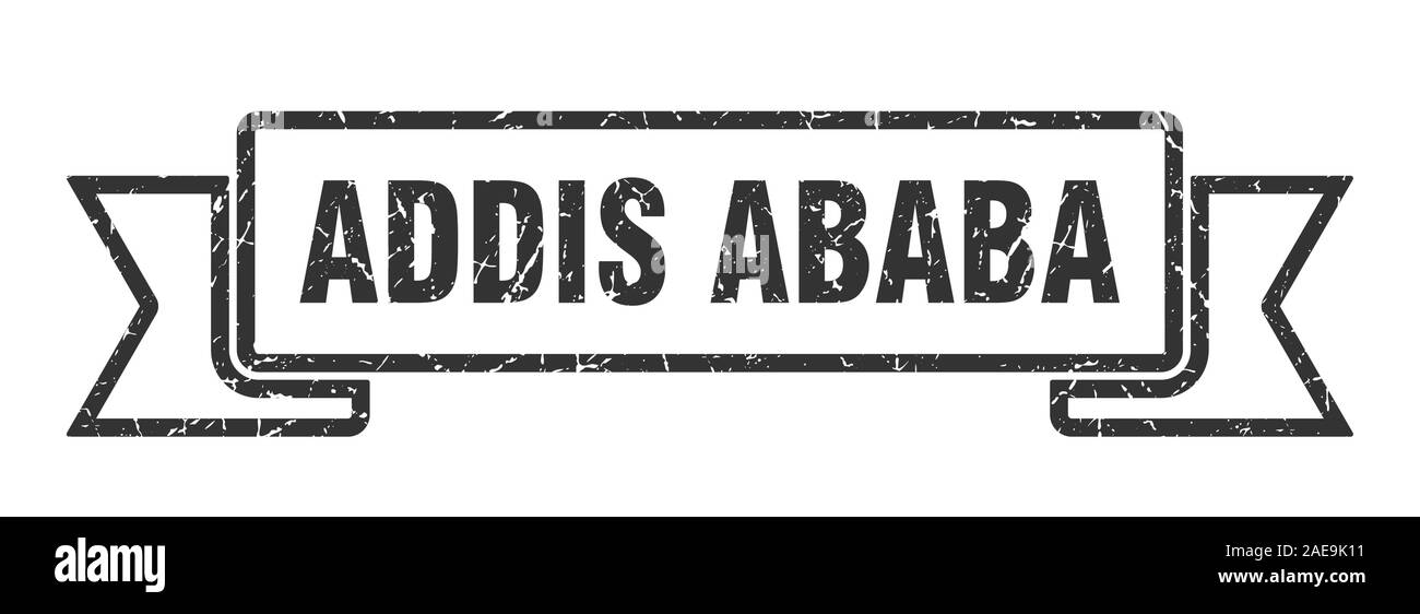 Addis Ababa ribbon. Black Addis Ababa grunge band sign Stock Vector ...