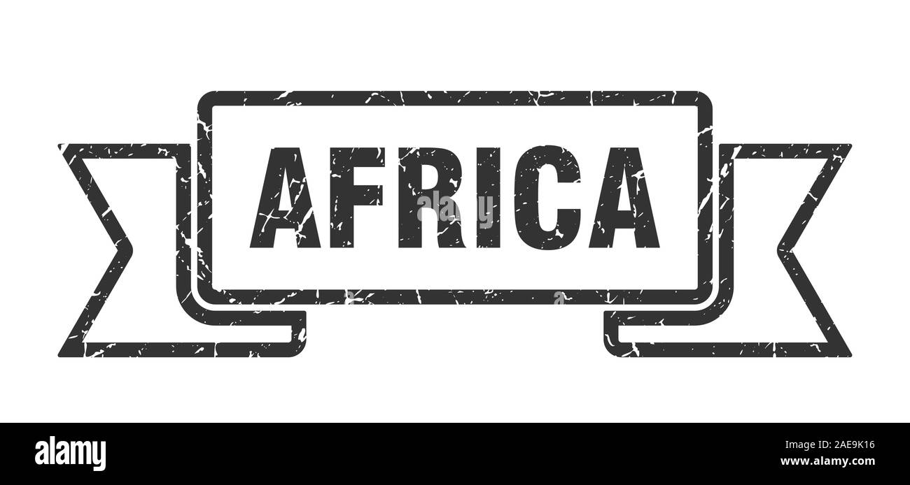 Africa ribbon. Black Africa grunge band sign Stock Vector Image & Art ...