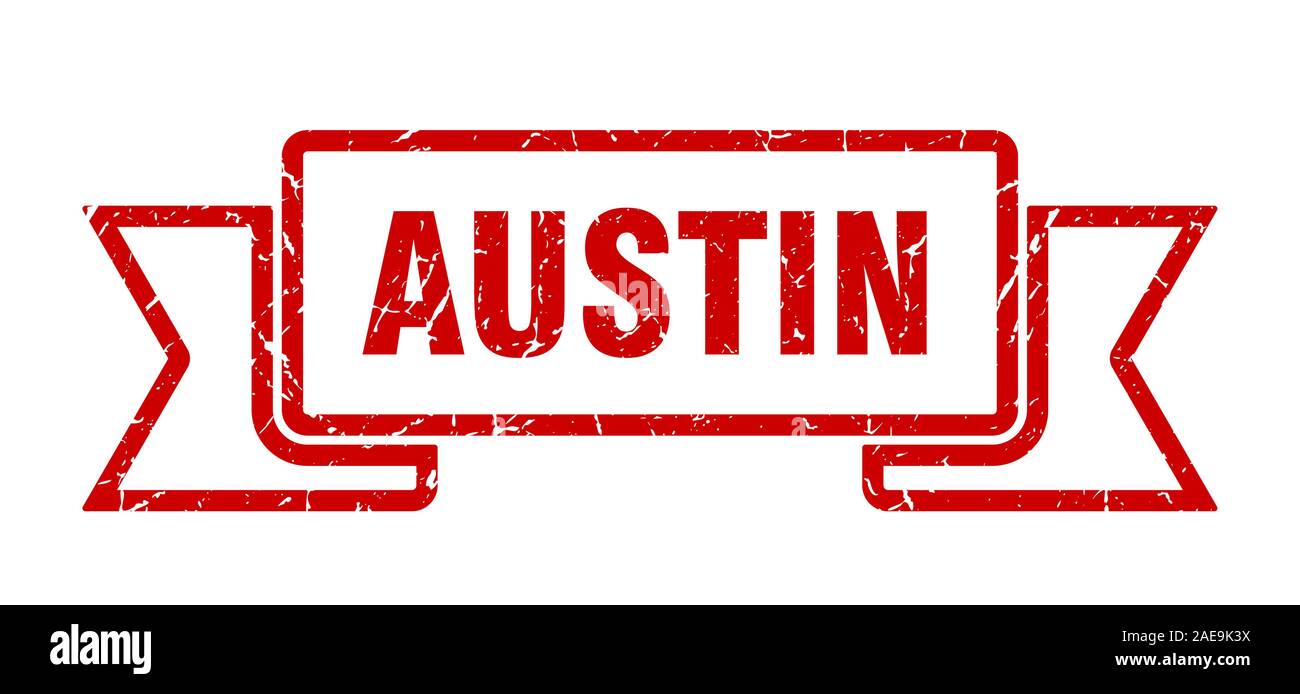 Austin ribbon. Red Austin grunge band sign Stock Vector Image & Art - Alamy