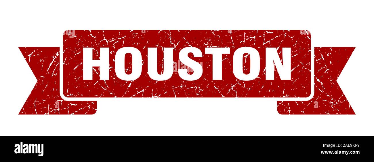 Houston ribbon. Red Houston grunge band sign Stock Vector Image & Art ...