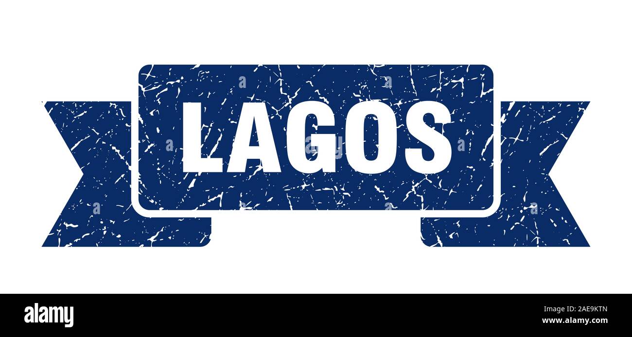 Lagos ribbon. Blue Lagos grunge band sign Stock Vector Image & Art - Alamy